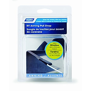 Camco 42504 Window Awning Pull Strap - Pack of 2,Black