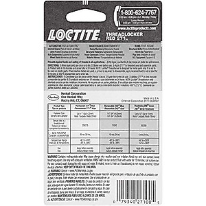Loctite 209741 Threadlocker Red 271, 0.2 Ounce - 6 Pack