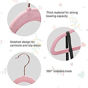 HOUSE DAY Kids Velvet Hangers 60 Pack and Velvet Skirt Hangers 24 Pack, Premium Felt Hangers Set for Childrens