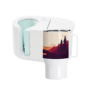 PYD Life Sublimation Tumblers Blanks 18 OZ White Coffee Travel Car Stainless Steel Kids Tumbler with Leakproof Lid and Handle, Sublimation Mugs for Cricut Mug Press and Tumbler Heat Press Print 4 Pack