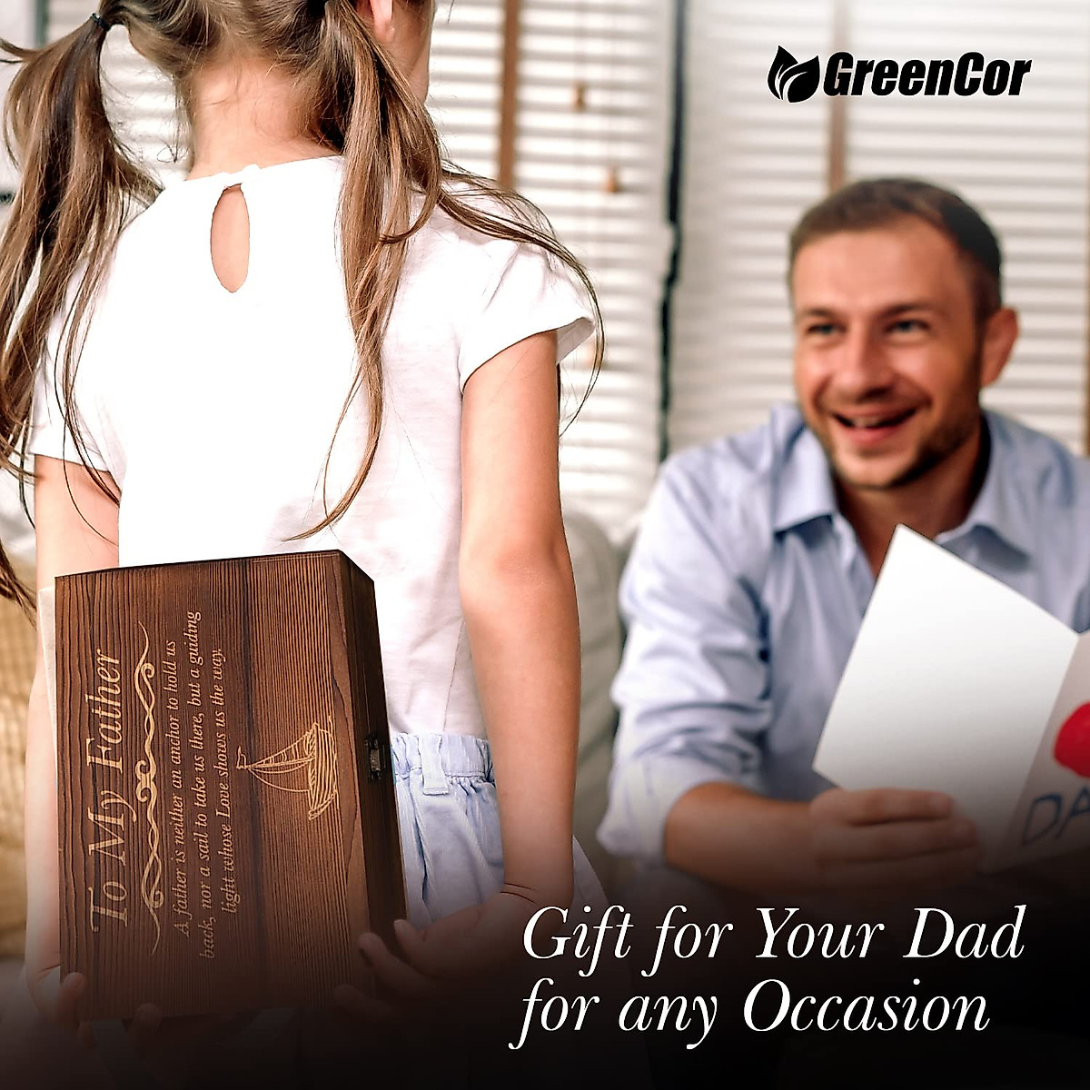 Birthday Gifts for Dad from Daughter - Son - Engraved ' To My Father ' Whisky Glass Gift Set - Dad Birthday | Fathers day