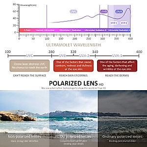 FEIDUSUN Sunglasses Men Polarized Sunglasses for Mens and Womens,Black Retro Sun Glasses Driving Fishing UV Protection