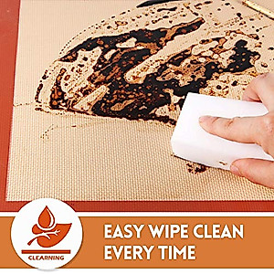 STATINT Non-Stick Silicone Baking Mat, Premium Food Safe - Pack of 2, for Cookie Oven Reusable Mat