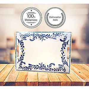 the Season Essentials Everyday Melamine Collection Vine Handled Tray