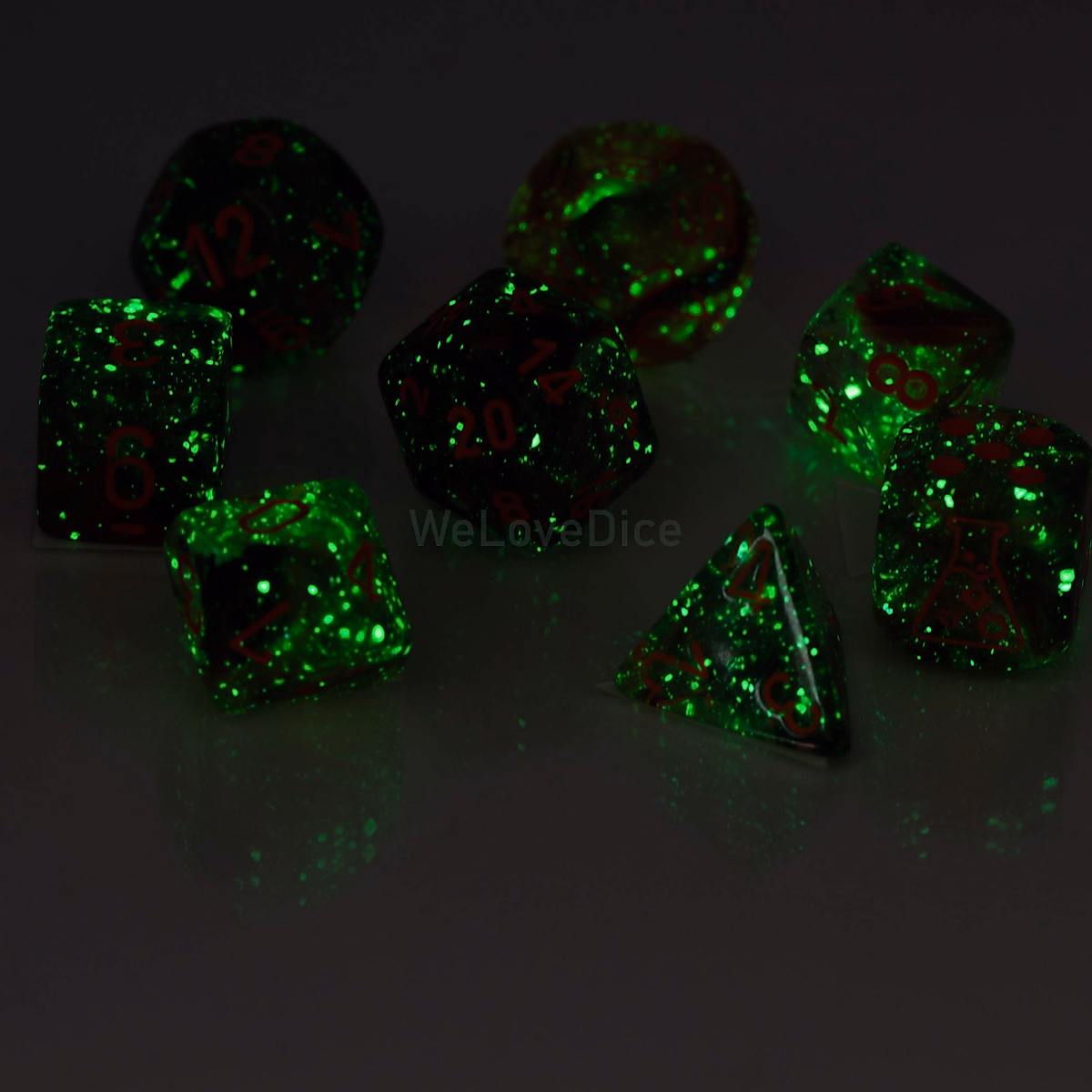 Chessex Lab Dice 4 Nebula CopperMatrix/ Orange Boxed Set