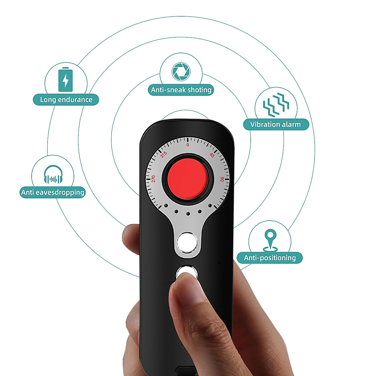 YYLUUT Hidden Camera Detectors Anti Spy Detector Hidden Devices Spy Camera Bug Detector, Privacy Protector, GPS Tracker Detector Wireless Signa Anti-Sneak Anti-Monitoring Scan Tracker Detector