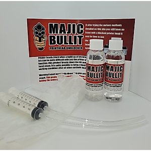 Majic Bullit Print Head Cleaner and Unblocker Kit - 2 Bottle Kit (MB02BK)