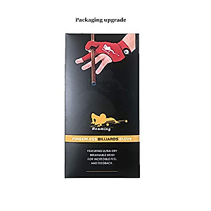 Votinu Custom Breathable Billiard Gloves for Left Hand - Quick Dry Comfortable 3 Finger Pool Glove for Billiards Snooker Carom Pool Extended Use (Blue-Left Hand, Large/X-Large)