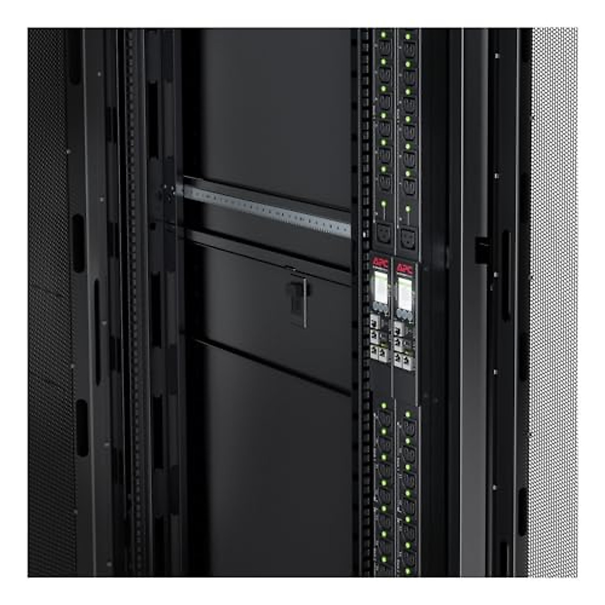 APC NetShelter Switched Rack PDU, 9000 Series, APDU9941, 0U Vertical, 200V-240V, 30A, NEMA L6-30P, 9.8' Cord, Black