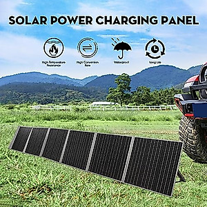 300W Portable Solar Panels with Multi Connector Solar Charger with Kickstands for Camping RV Fast Charge Power Station