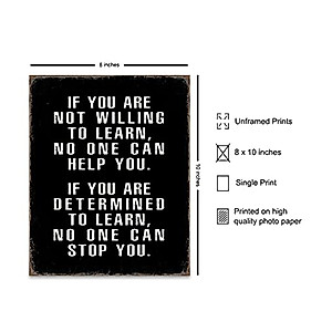 Motivational Wall Art - Office Wall Art & Decor Motivational poster - Positive Quotes Wall Decor - Encouragement Gifts - Positive Sayings for Wall Decor - Entrepreneur Wall Art - Inspirational Quotes