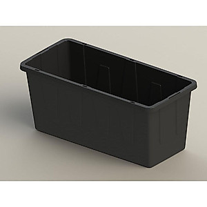 55 Gal. Tough Polypropylene Plastic Storage Tote in Black (Pack of 4)
