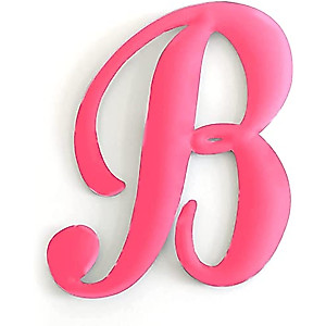 JinJing Accessories for Bogg Bag Handbag Beach Tote Personalized 3D Printed Decorative A-Z Alphabet Letters B Pink