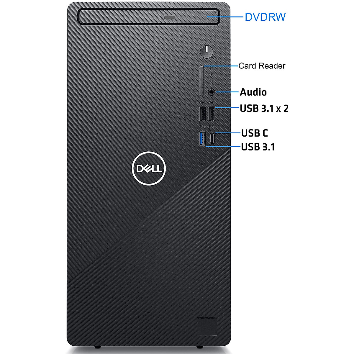 Dell Inspiron 3891 Desktop Computer, Intel i9-11900K, 64GB RAM, 2TB NVMe, AX Wi-Fi, Bluetooth, HDMI, VGA, DVD-RW, SD-Card - Windows 11 Pro
