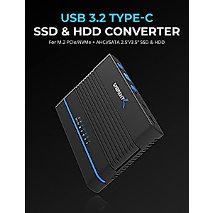 SABRENT USB 3.2 Type C M.2 PCIe NVMe + 2.5/3.5 Inch SSD & HDD Converter [DS-UCMH]