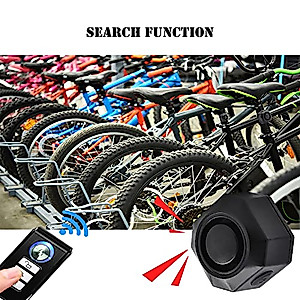USUPERINK 110dB Bike Alarm Wireless Vibration Motion Sensor with USB Charging Ports, Anti-Theft Bicycle Motorcycle Alarm with Remote, Waterproof, 1SET