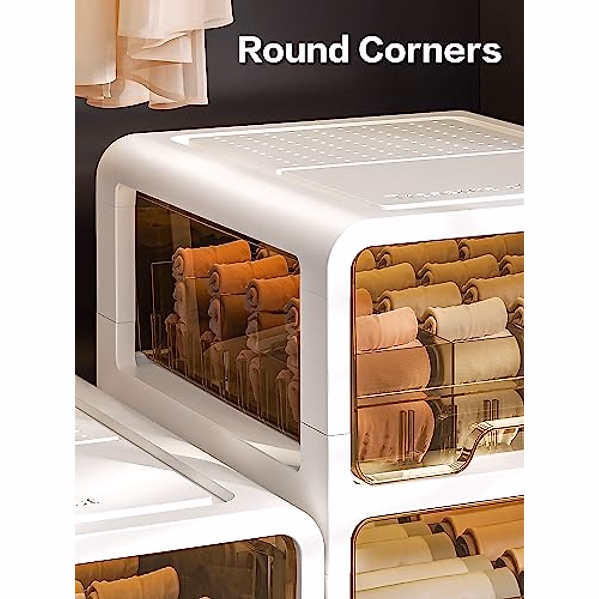 Socks Underwear Bra Drawer Organizer Divider, 1+10+15 Cell Closet Organizer for Clothing, Stackable Plastic Bins, Dresser Organizer Bins for Bedroom Organization, Folding Storage Boxes Set(3 in 1)