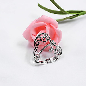 FLOGWE 14G Heart Belly Button Ring 316L CZ Heart Reverse Belly Ring Top Down Belly Button Ring Medical Steel Body Piercing Jewelry for Women