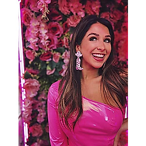 Western Country Earrings Sparkly Rhinestone Beaded Boots Hat Dangle Earrings for Women Fun Western Country Nashville Bachelorette Party Earrings Jewelry Gifts