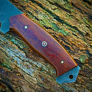 HANDCRAFT GOODS Handmade Hunting Knife with Leather Sheath Bushcraft Knife1095 Steel Fixed Blade Hunting Knife -HUNTER