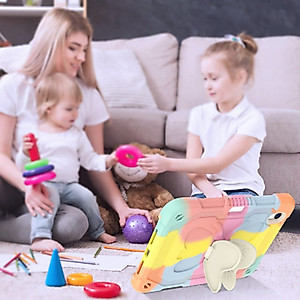 BENTOBEN for iPad Mini 6 Case, iPad Mini 6th Generation Case 2 in 1 Heavy Duty Rugged Shockproof Kickstand Hybrid Bumper Protective Pencil Holder Girls Women Kids Mini 6 Tablet Cover, Colorful Design