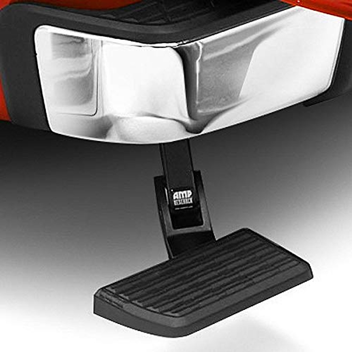 AMP Research 75306-01A BedStep Retractable Bumper Step for 2009-2018 Ram 1500, 2010-2018 Ram 2500/3500 (Excludes Dual Exhaust & EcoDiesel Models),Black