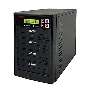 Piodata 1 to 3 24X Burner M-Disc Support CD DVD Duplicator - Standalone Copier Duplication Tower PIO-S3T-DVD-BK