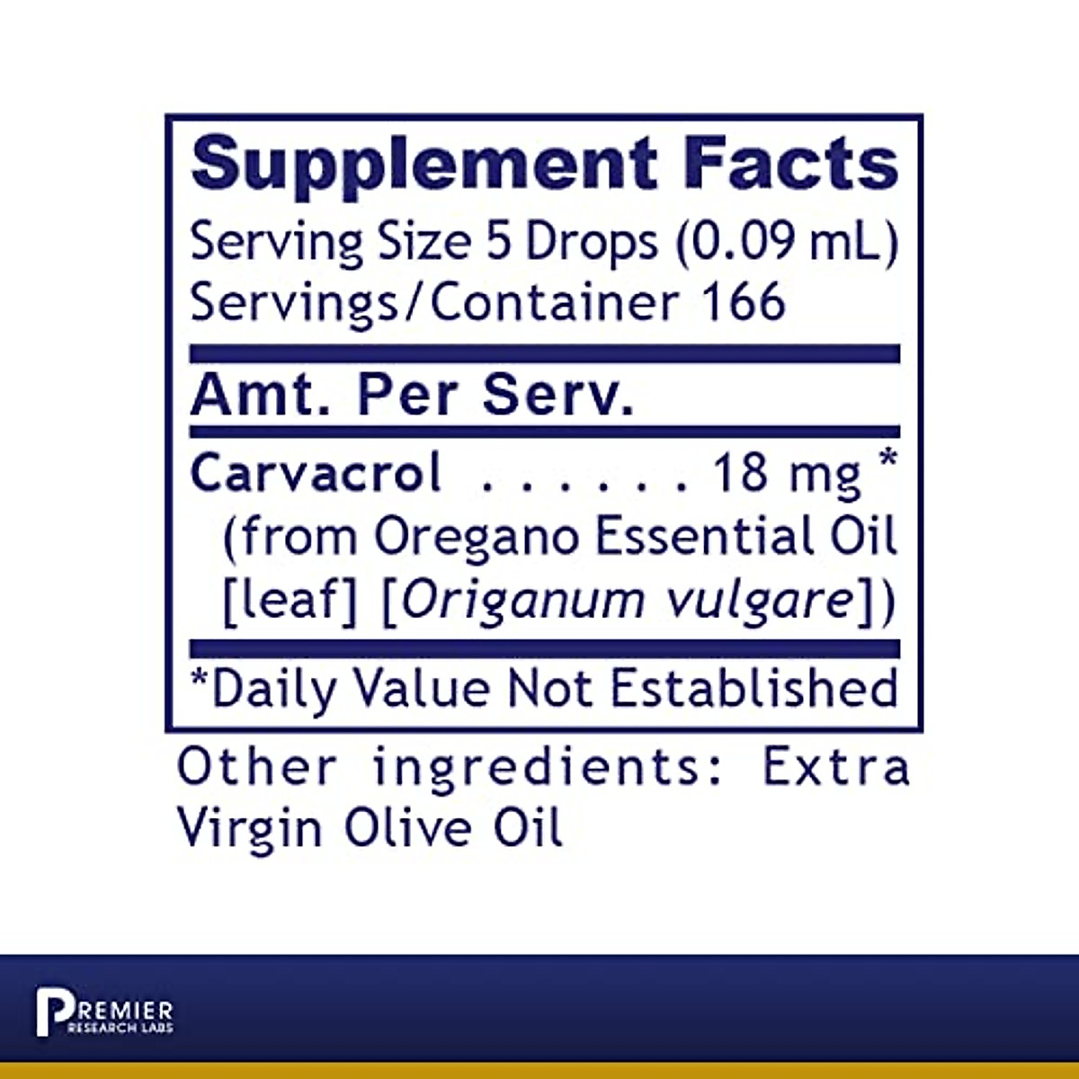 Premier Research Labs Oregano Oil - Supports Body Health - Features Essential Oil from the Leaves & Flowers of the Oreganum Vulgare - Glass Bottle with Dropper Dispenser - 0.5 Fl Oz