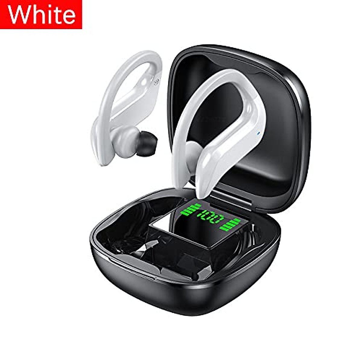 Changes That Heal Bluetooth Earphone Led Display Wireless Headphone TWS With Microphone Stereo Earbuds Waterproof Noise Cancelling Headsets,white