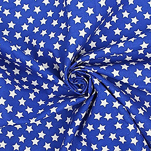 Woven Station,Textiles Cotton Fabric, 99x142 cm for DIY Crafting Patchwork Sewing (Printed Star)