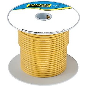 SEACHOICE Tinned Copper Marine Wire (Color: Yellow, Size: 100', Option: 14 awg)