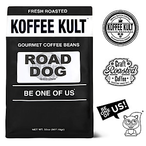 Koffee Kult Road Dog Dark Roast Coffee Beans (whole bean,32oz)