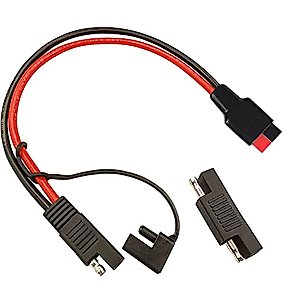 AJDPOI 10AWG SAE Solar Power Adapter Connector Cord Solar Extension Cable for Motorcycles, Cars, Etc with 1 SAE Polarity Reverse Connector - 60Cm/2Ft