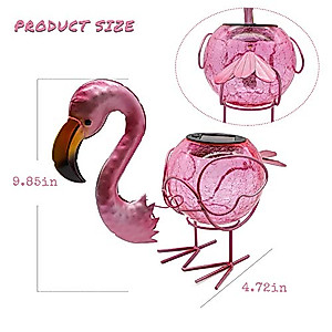 Solar Lights Outdoor Decorative Waterproof LED Lights Flamingo Frog Decorations for Outdoors Patio Garden Yard (Flamingo)