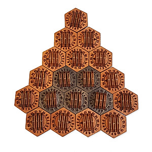 SMONEX Wooden Health Tracker 24 Pcs - Compatible with EU and US Gloomhaven Board Game and Frosthaven Board Game - Monster Stands Accessories