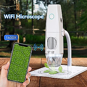 ASDCFS 2MP 1080P WiFi Electron Microscope USB Mobilephone Computer Connecting Microscope Photo Video Portable Electron Microscop (Color : A, Size : See Figure)