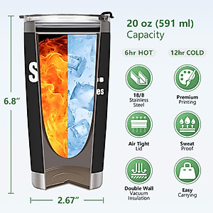 KOOLDRINK Shhh No One Cares Tumbler -Sarcastic Funny Saying Gifts for Women Men-Christmas Birthday Gifts for Dad,Best Friends,Coworkers-Stainless Steel Insulated Coffee Mug Black 20oz