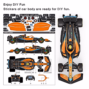 RASTAR McLaren MCL36 Formula 1 Race RC Car 1/12 Scale McLaren F1 Remote Control Toy Car