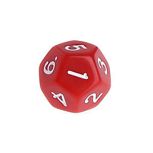 BUZHI 10pcs Portable 12 Sided Acrylic Number Dice Multicolor for Dungeon & Dragon Game Accessories Table Games Toy Supplies
