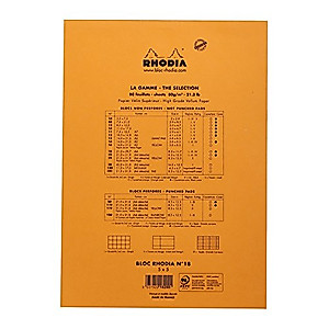 Rhodia Notepads Graph Orange 8-1/4X11-3/4