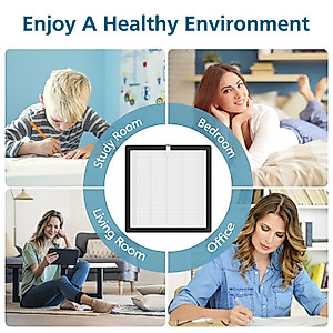 G3 Air Purifier Replacement Filter, Compatible with AMEIFU G3 (Sferf-30) Air Purifier, VEWIOR A3 Air Purifier and Tailulu HQZZ-260, 3-in-1 H13 True HEPA Air Cleaner Filter, 2 Pack