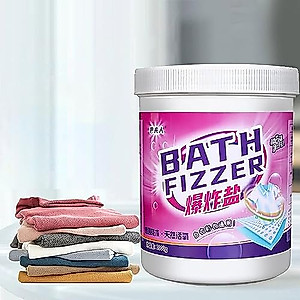 Active Explosive Salt Clothing Cleaning Powder, Ultra White Laundry Powder Detergent, Color Bleaching Powder, Active Enzyme Laundry Stain Remover, Fast and Efficient, Powerful Washing Powder (260g)