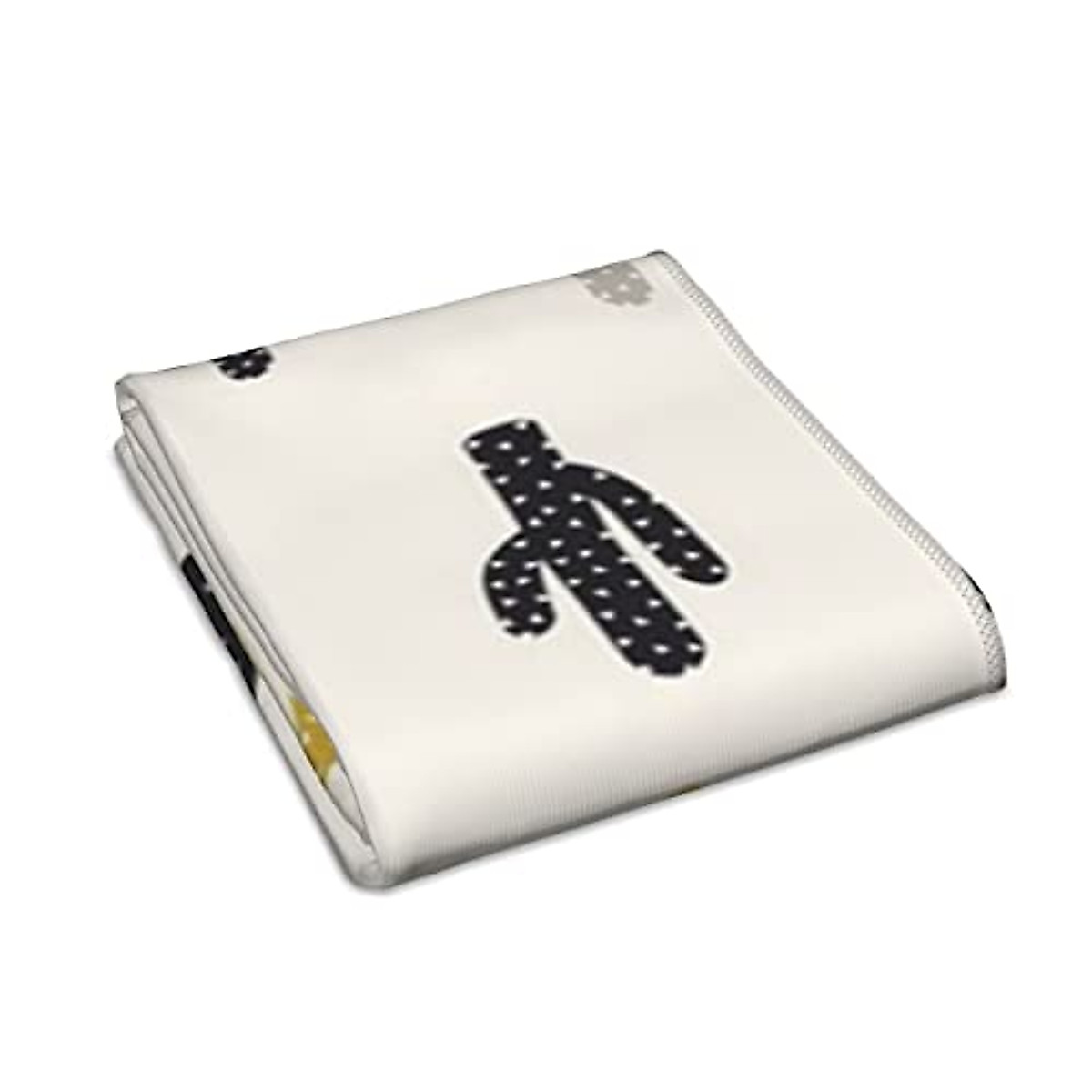 Gold Black Cactus Hand Towel for Bathroom Kitchen Microfiber Fingertip Bath Towels 12 X 27.5 Inch Soft Decorative Home Hotel Gym Laundry Room