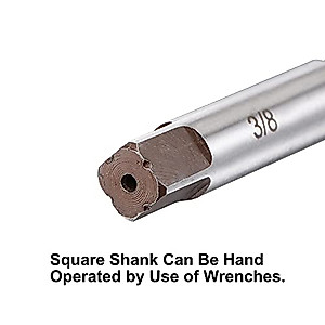 uxcell 3/8" Hand Reamer H8 Accuracy Alloy Tool Steel 6 Flutes Straight Shank Milling Cutter Tool