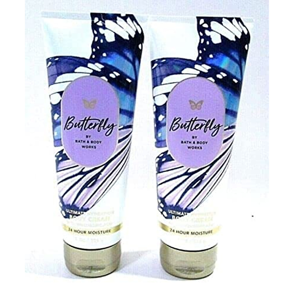 Bath and Body Works Butterfly Body Cream Ultimate Hydration Gift Set For Women 2 Pack 8 Oz. (Butterfly)