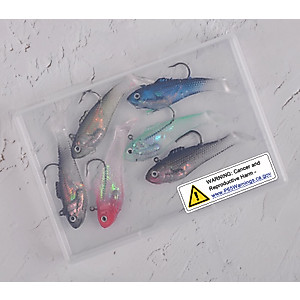 Pre-Rigged Jig Head Soft Fishing Lures, Paddle Tail Swimbaits for Bass Fishing Shad Freshwater Saltwater Fishing Trout Pike Walleye Crappie