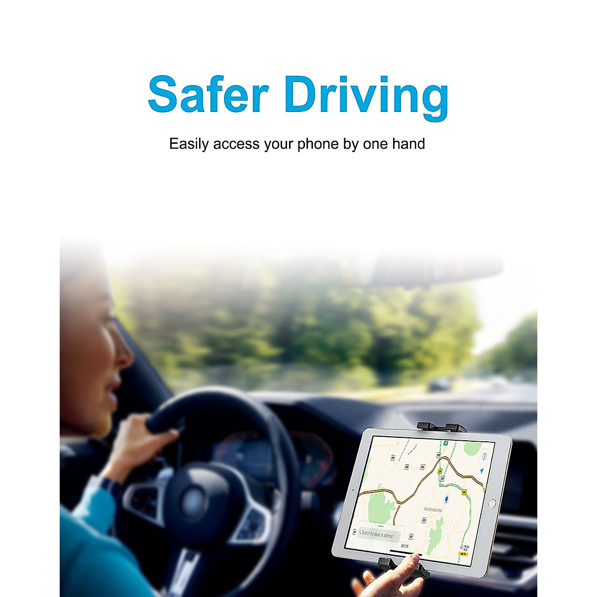 Phichy Car Vent Tablet Holder Mount for 4.7"-13" Phone & iPad - Air Vent Tablet Car Mount, Super Stable Clip Tablet Mount for Car Compatible with iPad Pro/Air/Mini, Galaxy Tabs, iPhone, Tablets