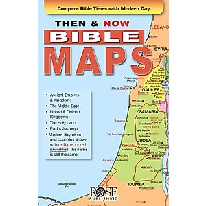 Then and Now Bible Maps - Fold out Pamphlet