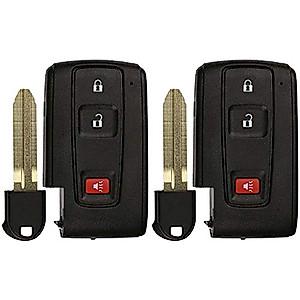 KeylessOption Keyless Entry Remote Smart Car Key Fob for Toyota Prius 2004-2009 FCC ID: MOZB31EG (DIY Step-by-Step Programming Instruction Included) Pack of 2
