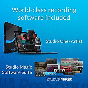 PreSonus AudioBox 96 25th Anniversary Studio Recording Bundle with Studio One Artist DAW Music Production Software